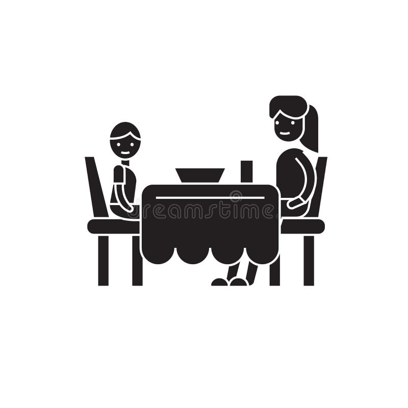 Family Dinner Table Icon