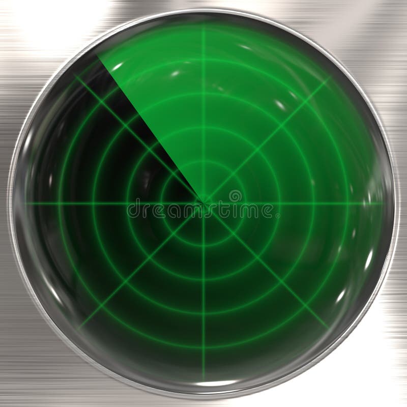 Sonar display stock illustration. Illustration of military - 3781879