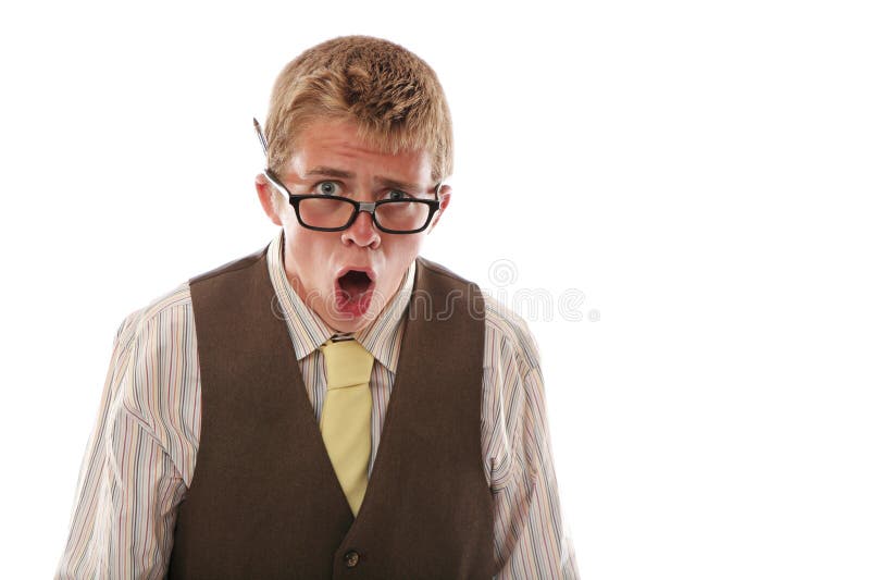 Sonderling Mit Seiner Tablette Stockbild - Bild von streber ...