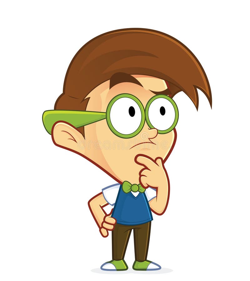 Streber Cartoon Figur