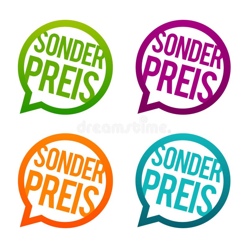 Sonderpreis Button Rund Auf WeiÃŸen Hintergrund Stock Illustration ...