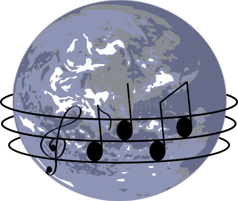 World Music Earth Notes stock vector. Illustration of world - 3224986