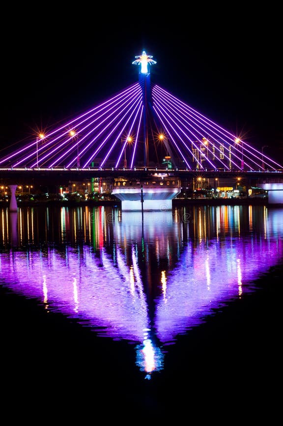 Song Han Bridge with Reflection in Water Stock Photo - Image of long ...