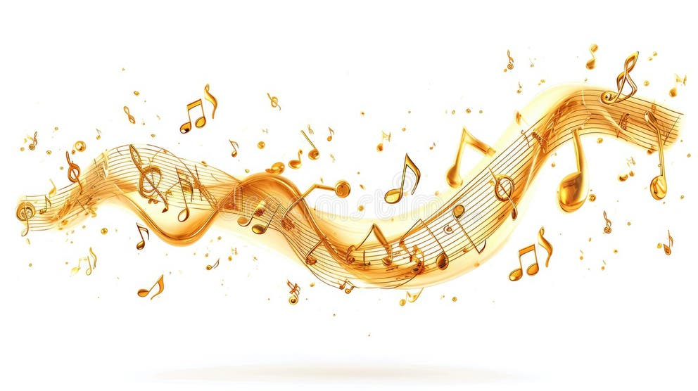 Song Line with Music Notes Background Isolated Stock Illustration ...