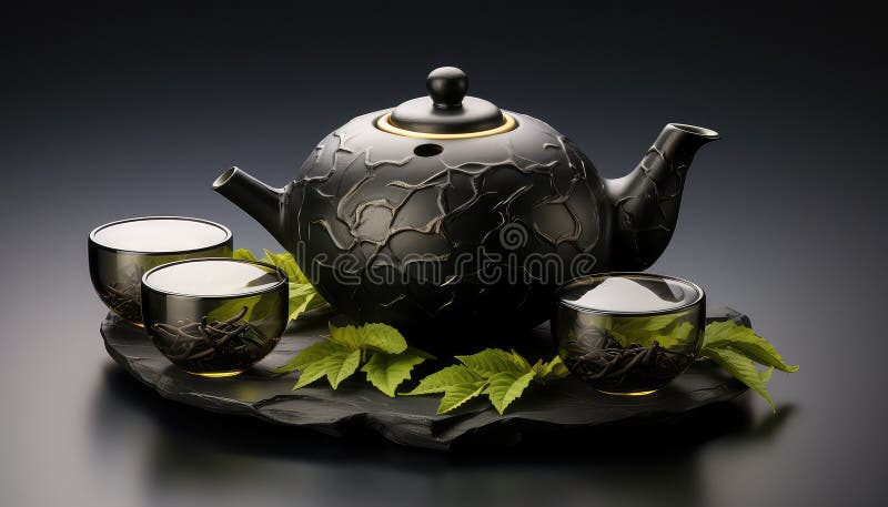 Exquisite Simple Tea Set stock illustration. Illustration of tradition ...