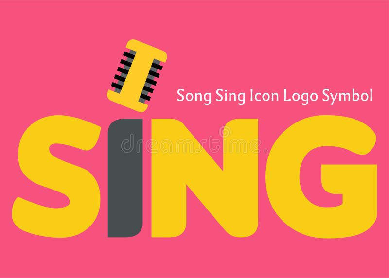 Song Sing Icon Logo Symbol Vector Design Stock Illustration ...