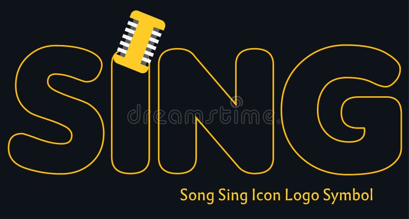Song Sing Icon Logo Symbol Vector Design Stock Illustration ...