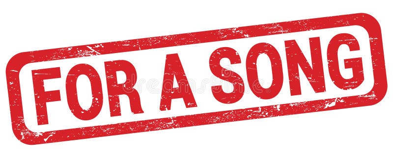 For a SONG Text Written on Red Rectangle Stamp Stock Illustration ...