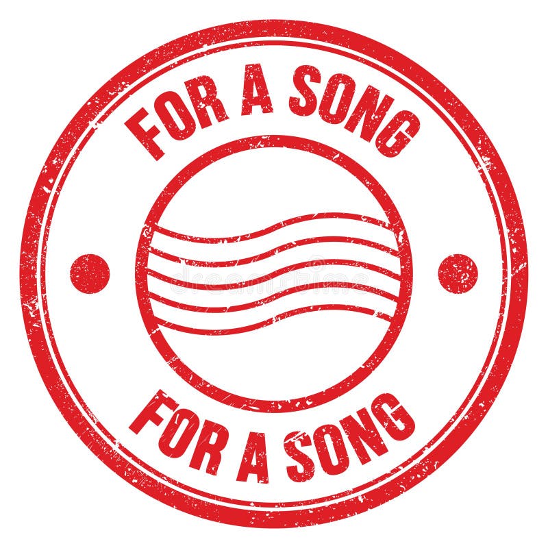 For a SONG Text Written on Red Round Postal Stamp Sign Stock ...