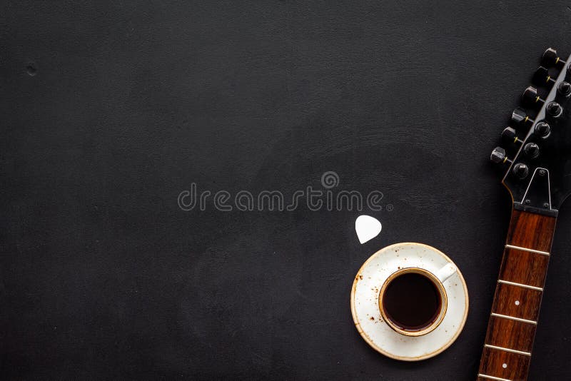 Song Writer Set with Musician and DJ Instruments Black Background Top ...