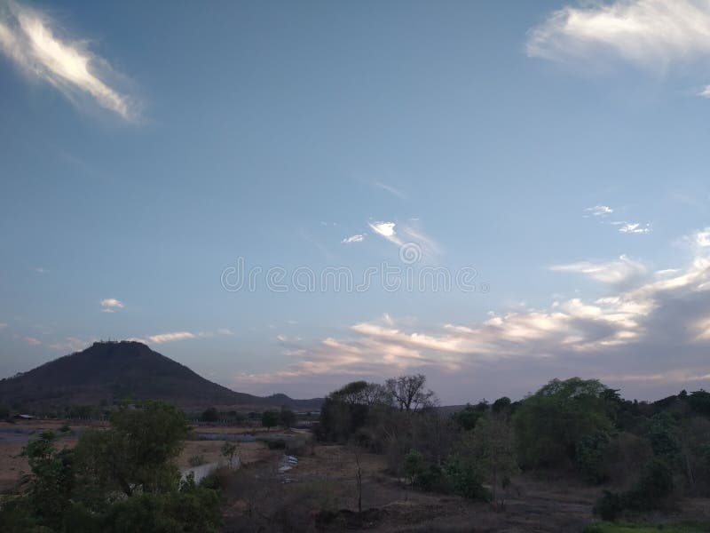 Sunset stock image. Image of songadh, fort, nature, sunset - 163271387