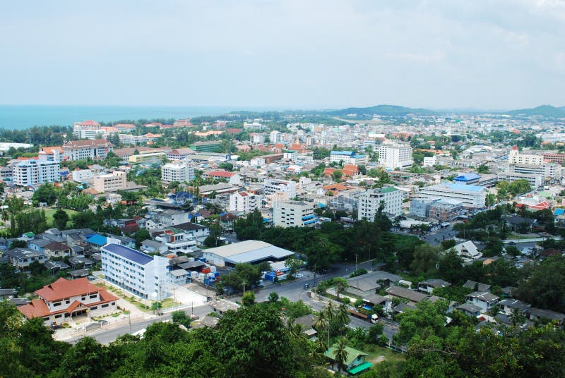 Songkhla city and sea stock image. Image of skyline, house - 26495935