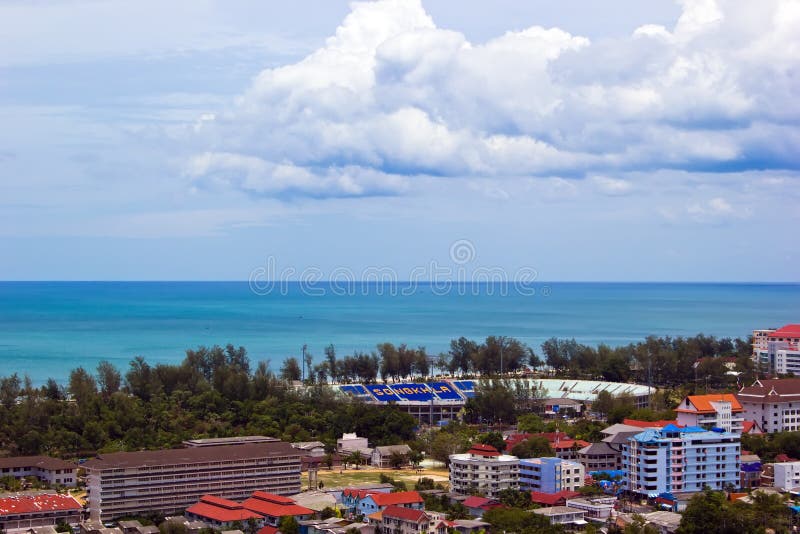 Songkhla city and sea stock image. Image of songkhla - 26495935