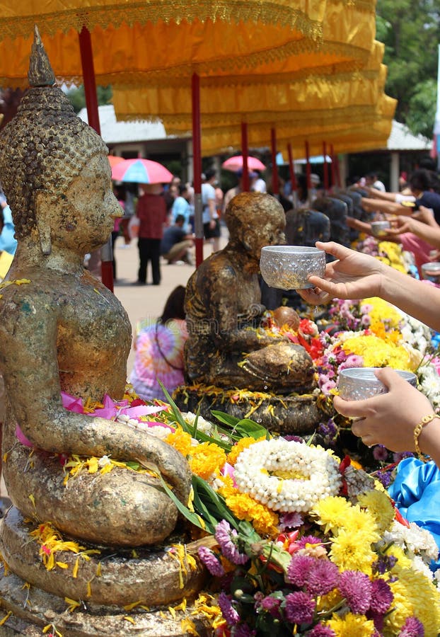 Songkran festival stock image. Image of culture, buddhist - 52777061