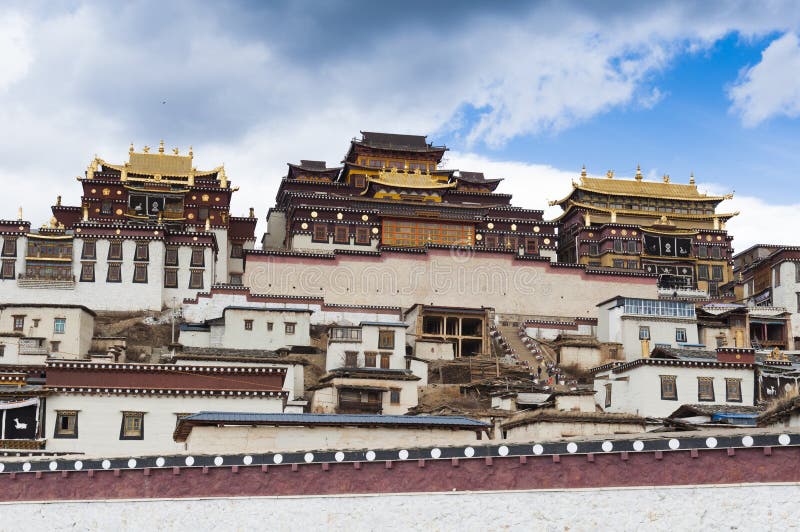 Songzanlin Monastery Zhongdian, China Stock Photo - Image of gold ...