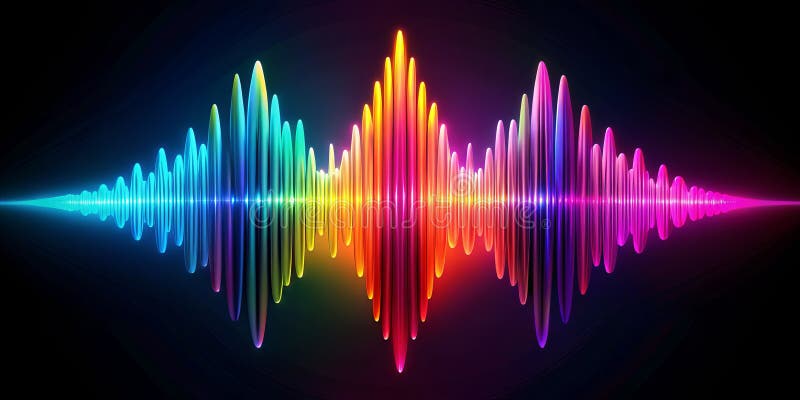 Sonic Symphony a Visual Representation of Harmonious Sound Waves Stock ...