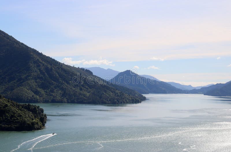 Sonido De Pelorus De Cullen Point Lookout NZ Imagen de archivo - Imagen ...