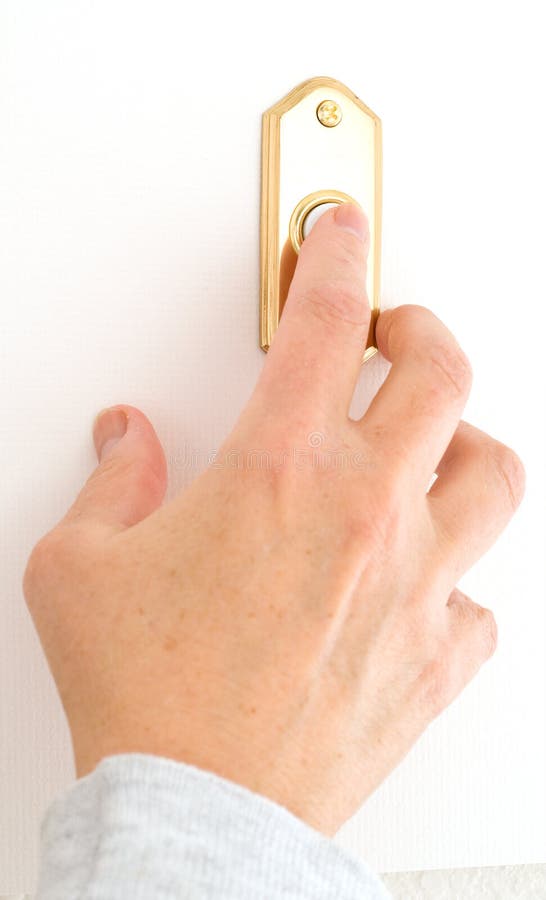 Sonido del timbre imagen de archivo. Imagen de dedo, anillo - 4451973