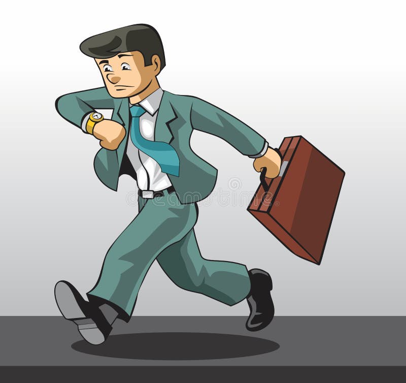 Sono in ritardo illustrazione vettoriale. Illustrazione di uomini ...