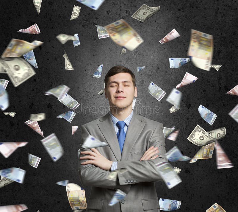 Sono un uomo ricco immagine stock. Immagine di commercio - 96551679