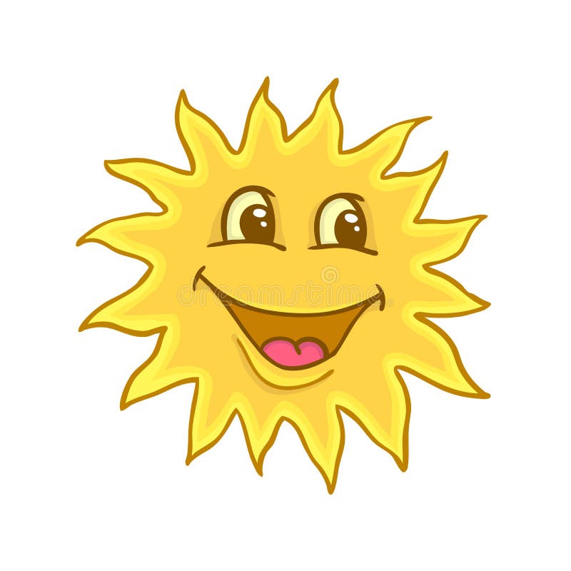 Sol de la sonrisa ilustración del vector. Ilustración de sonrisa - 9610207