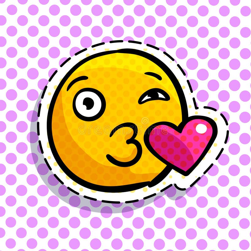 En emoticon del amor ilustración del vector. Ilustración de amante ...