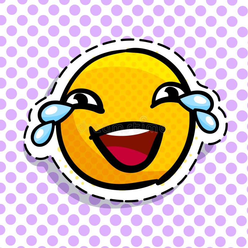 Sonrisa que llora con risa ilustración del vector. Ilustración de ...
