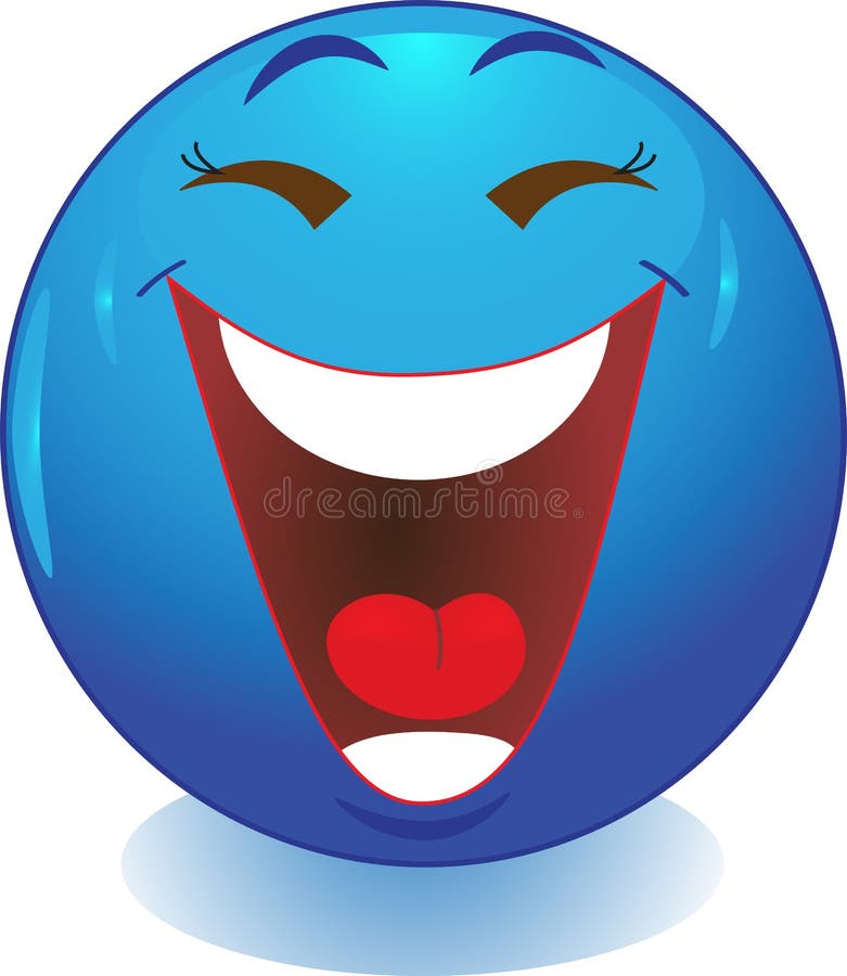 Emoticon de risa ilustración del vector. Ilustración de bola - 16999466