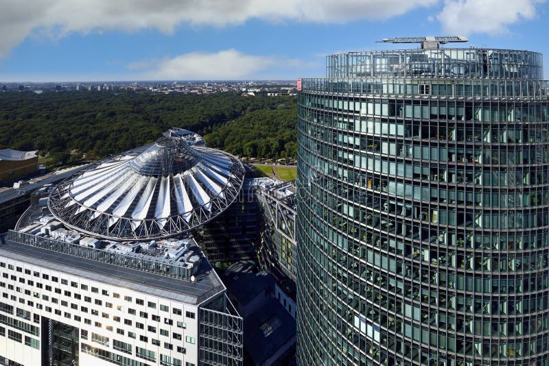 Sony Center, Berlin editorial image. Image of potsdam - 307552725