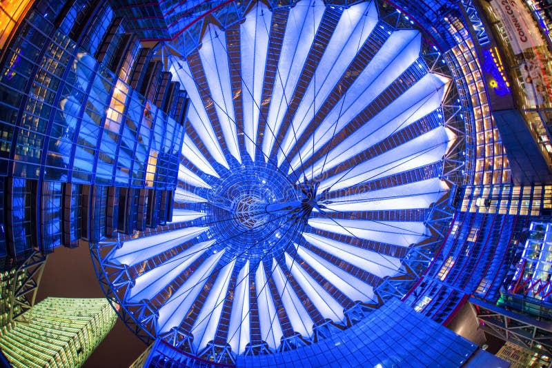 Sony Centre at Night. Potsdamer Platz, Berlin - Germany Editorial Stock ...