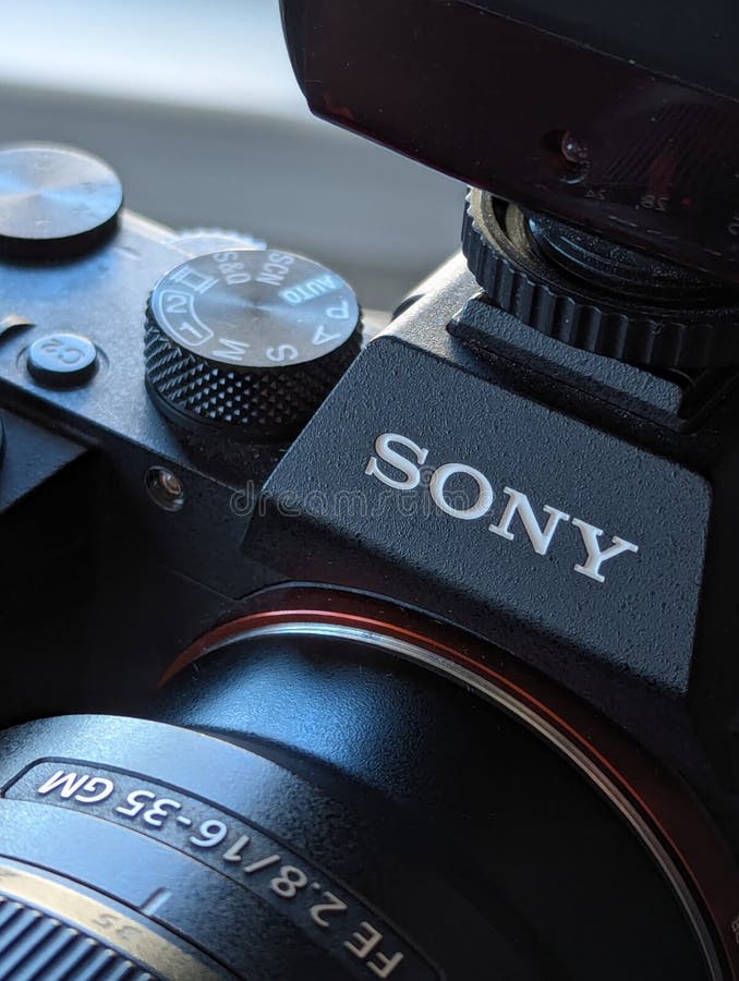 Sony Digital Camera Logo Alpha Sony a Stock Image - Image of multimedia ...