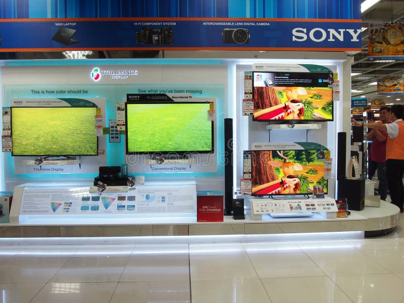 Sony Flatscreen Television Display Editorial Stock Image - Image of ...