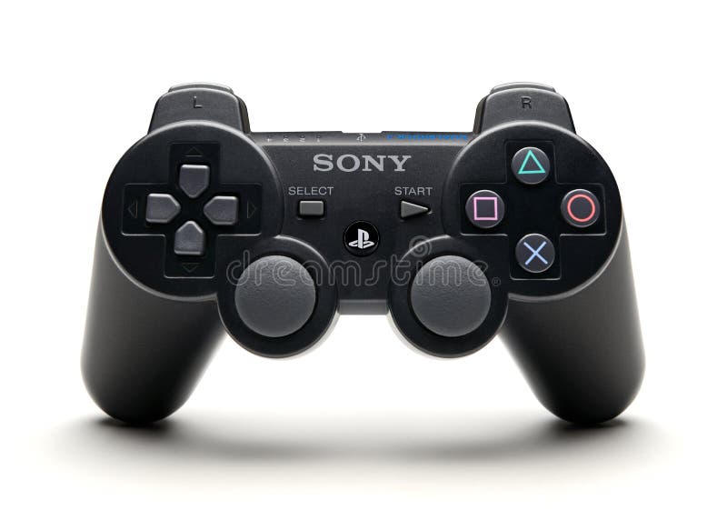 Sony PS4 Controller on a Black Background Editorial Photography - Image ...