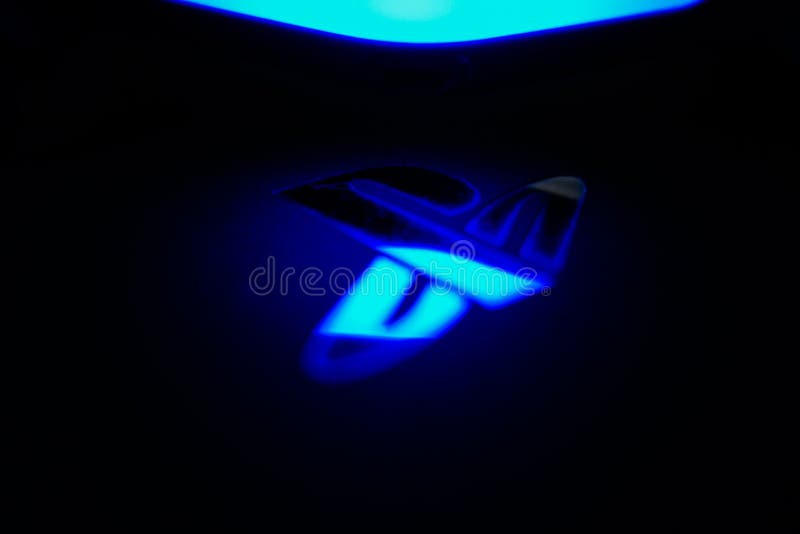 Sony Playstation Logo Illuminated on Blue Light from Game Controller ...
