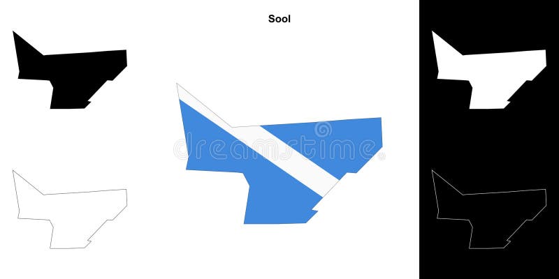 Sool outline map stock vector. Illustration of region - 356557034
