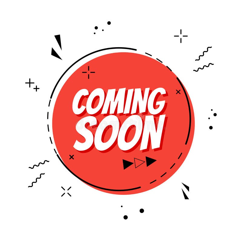 Soon the Text in the Circle is Red. Text in Balloons Graphic Vector ...