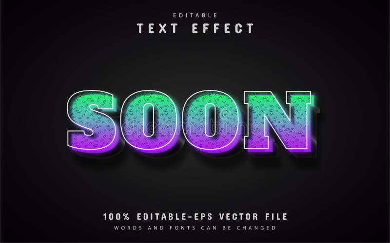 Time Text - Editable Gradient Text Effect Stock Vector - Illustration of line, alphabet: 255574322