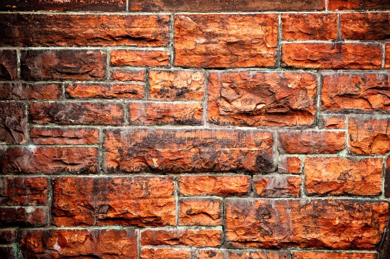 Soot Stained Red Brick Wall Stock Photo - Image of weathered, details ...