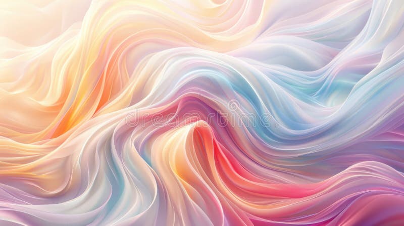 Soothing Abstract Waves in Pastel Colors with a Fluid, Gradient Texture ...