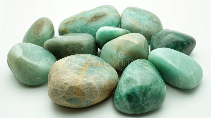 Soothing Amazonite with Its Tranquil Green Shades, Elegantly Presented ...