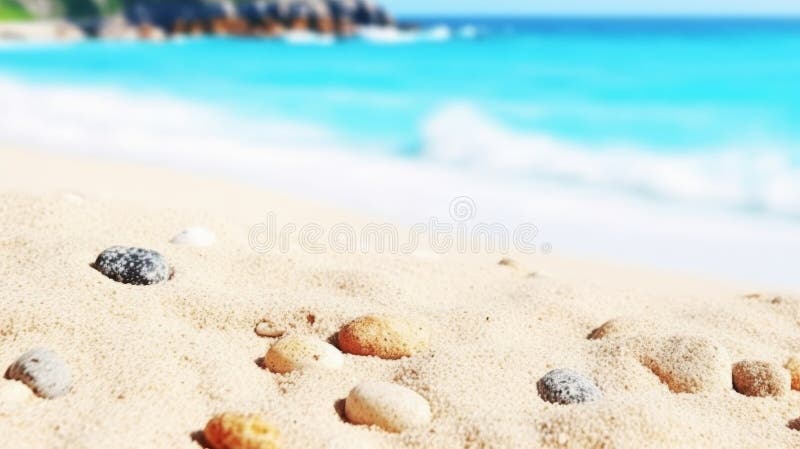 Soothing Blurry Beach Landscape, Ideal for Creative Banner Design with ...