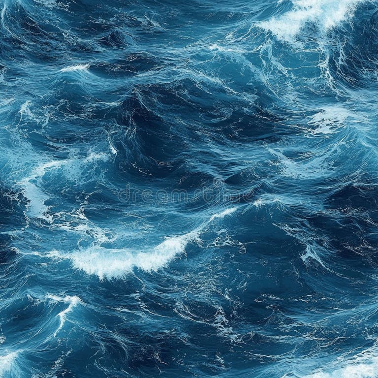 Soothing Ocean Waves Pattern. Generated with Ai Stock Illustration ...
