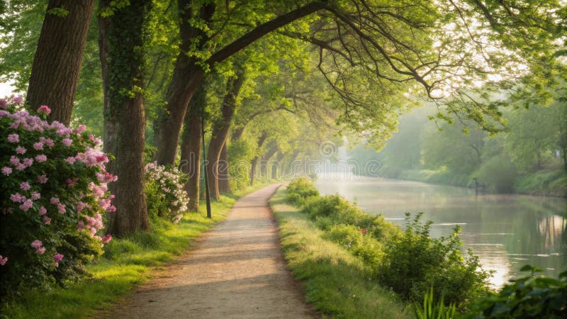 A Soothing Riverside Path Where Participants Can Take Calming Walks ...