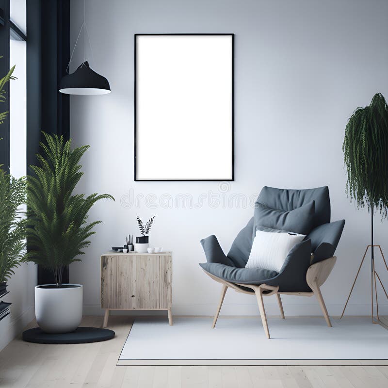 Soothing Simplicity: Realistic Poster Frame in Modern Contemporary ...