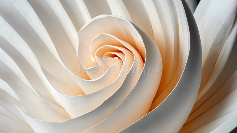 Smooth Geometric , Undulating White Waves Create a Mesmerizing Abstract ...