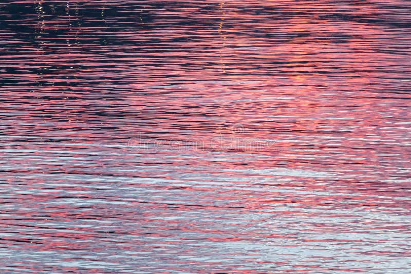 Water Patterns, Blue and Pink Ripples of Sunset Clouds Stock Photo ...