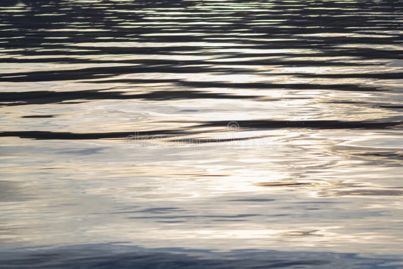Water Patterns, Silver Ripples at Sunset Stock Image - Image of nature ...