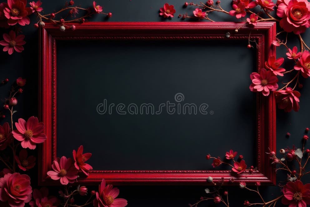Sooty Black Wallpaper, Ruby Red Frame Dominates , Black, Ruby Stock ...