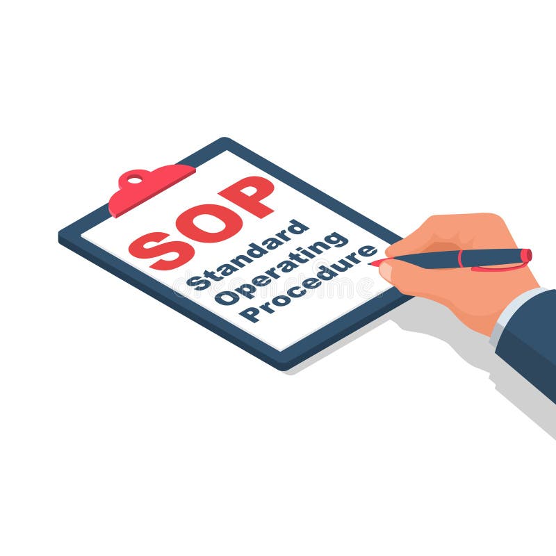 SOP Concept. Human Writes To the Clipboard Standard Operating Procedure ...