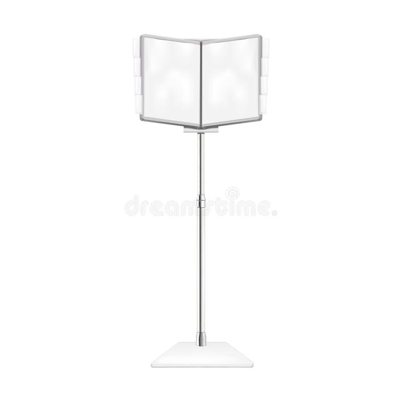 Sop Display Floor Stand Vector Mockup. Information Panel with Tabbed ...